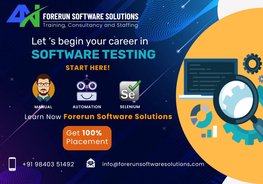 BEST SOFTWARE TESTING TRAINING COURSE IN CHENNAI BEST SOFTWARE TESTING TRAINING COURSE IN CHENNAI