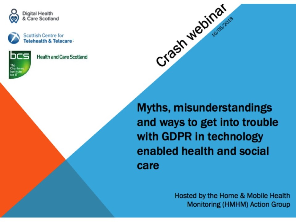 #GDPR in #technology-enabled Health and social care #GDPR in #technology-enabled Health and social care