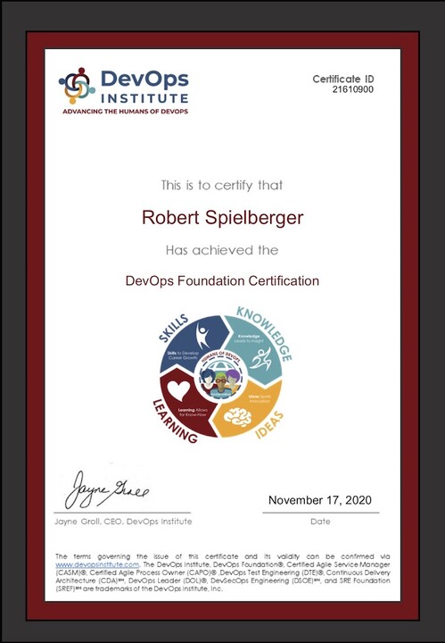 DevOps Foundation (DOFD) Certificate DevOps Foundation (DOFD) Certificate