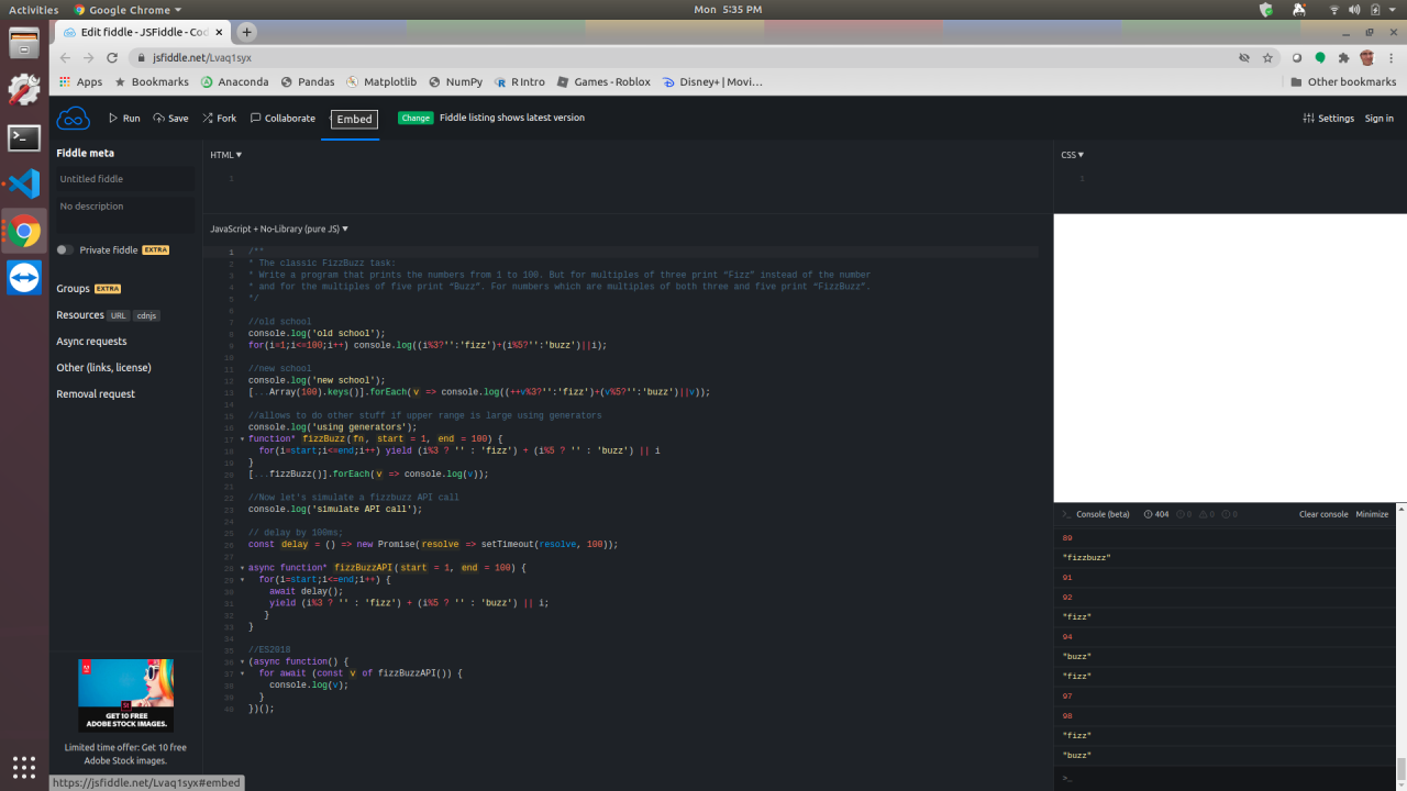 FizzBuzz fun in JavaScript FizzBuzz fun in JavaScript