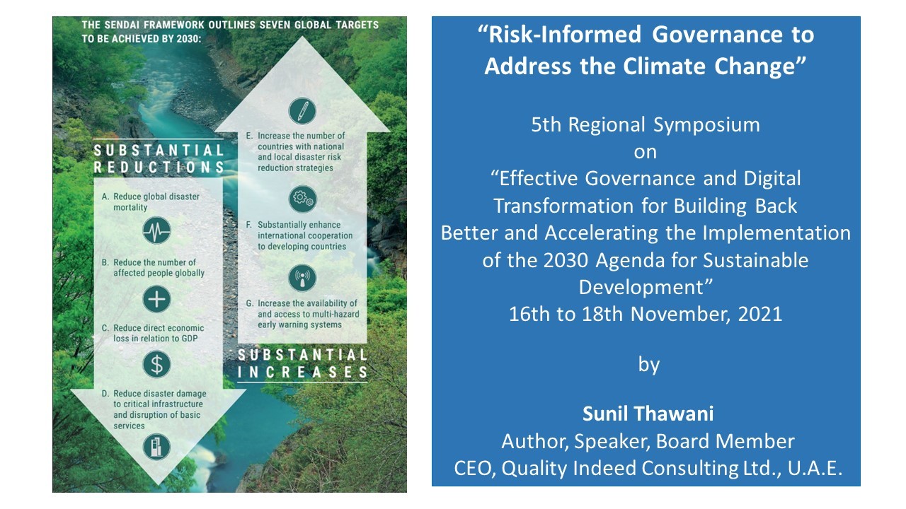 Sendai Framework for Disaster Risk Reduction 2015–2030 by UN Sendai Framework for Disaster Risk Reduction 2015–2030 by UN