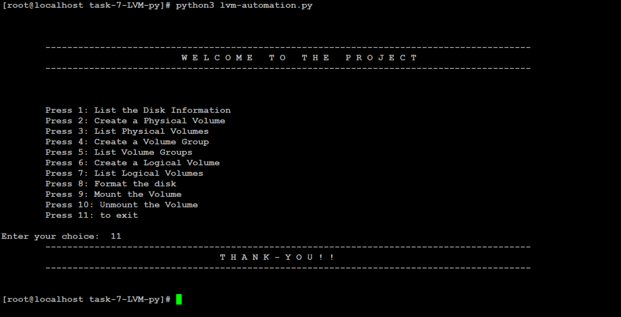 Elasticity Task - Automating LVM Partition using Python Elasticity Task - Automating LVM Partition using Python