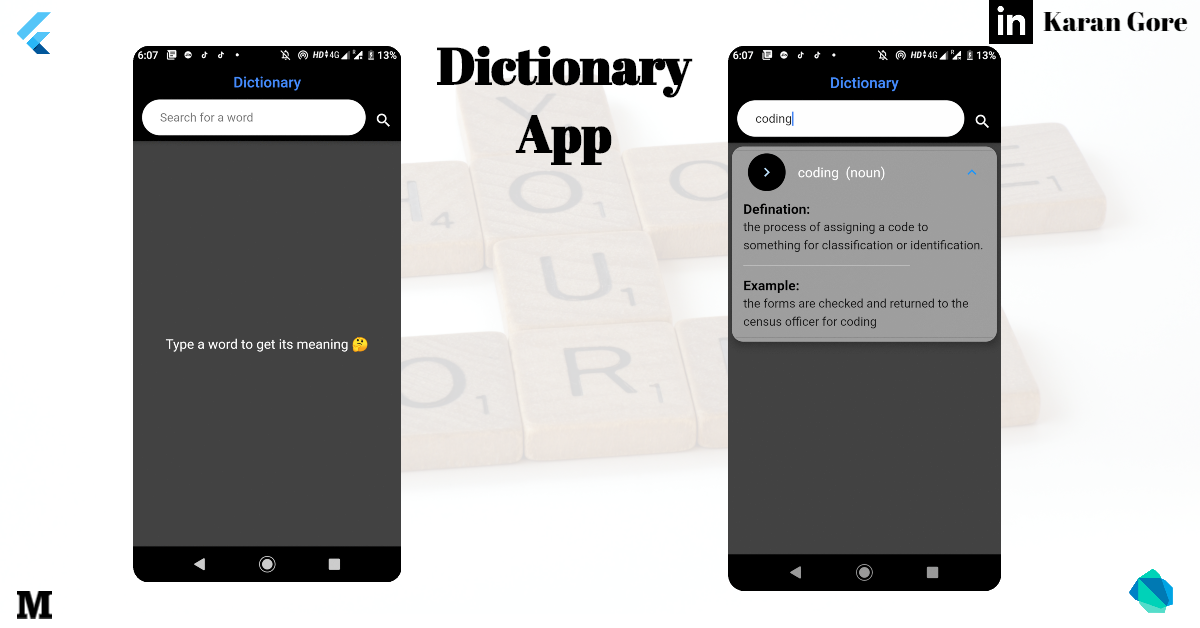 Dictionary App Using Flutter Dictionary App Using Flutter