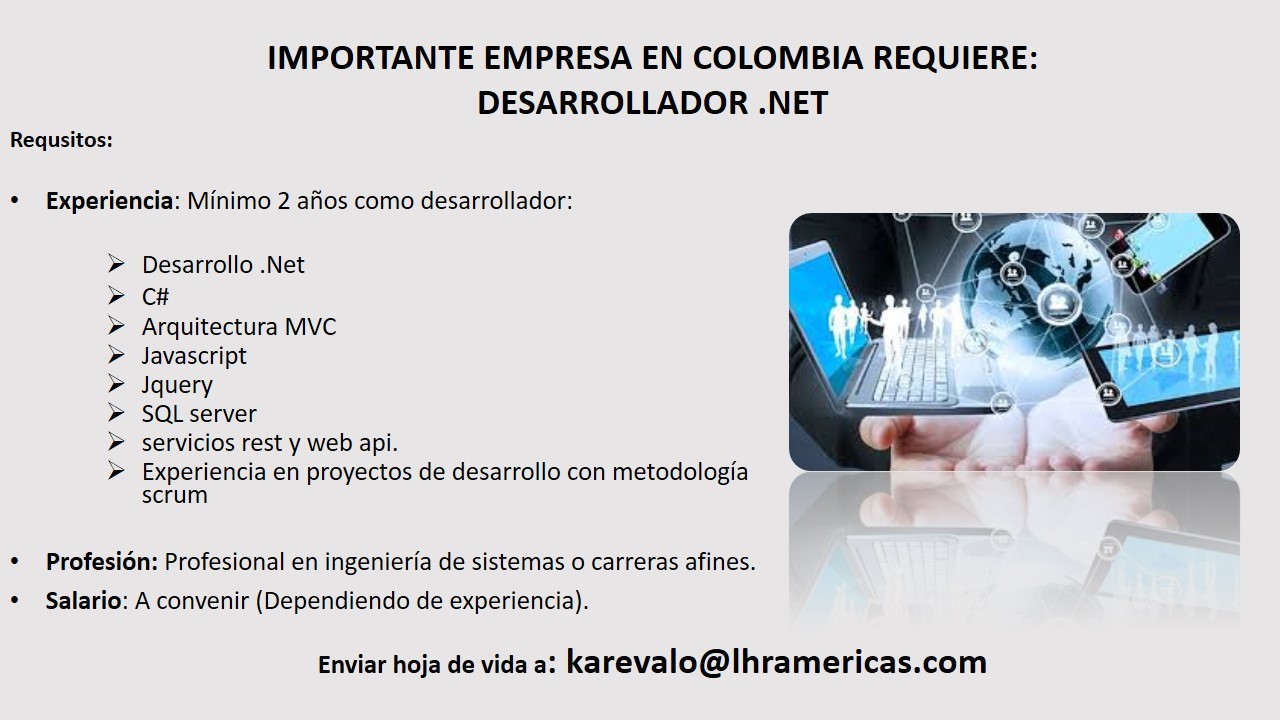 Oferta Desarrollador Net - Norte de Bogota Oferta Desarrollador Net - Norte de Bogota