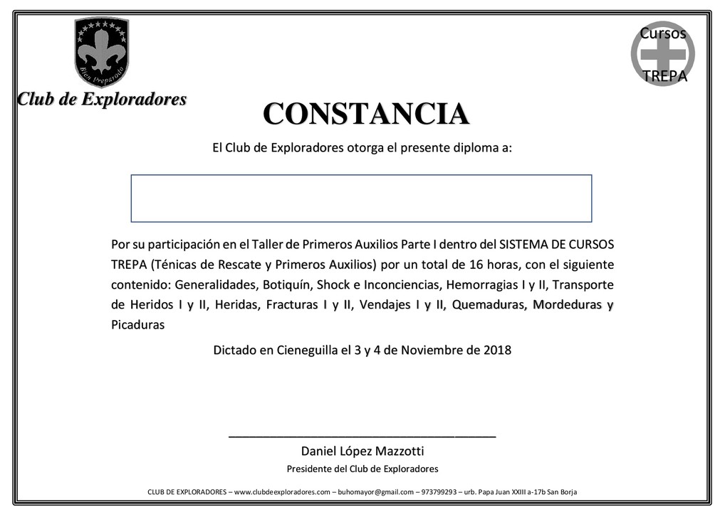 CURSOS DE PRIMEROS AUXILIOS CURSOS DE PRIMEROS AUXILIOS