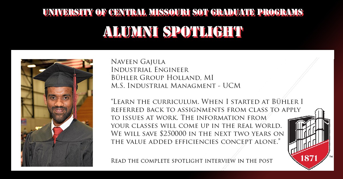 UCM SOT Graduate Programs Alumni Spotlight - Naveen Gajula UCM SOT Graduate Programs Alumni Spotlight - Naveen Gajula