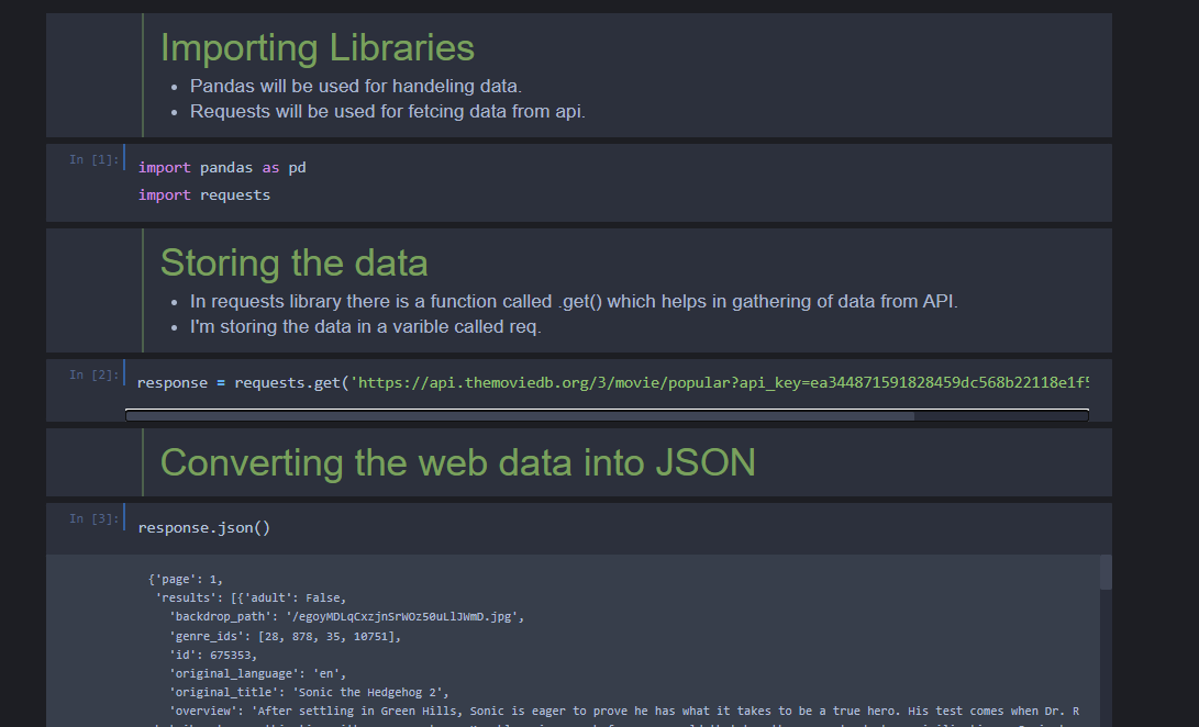 Data Fetching through API Data Fetching through API