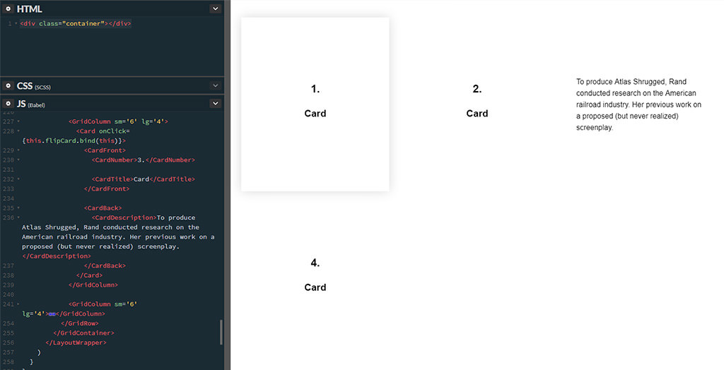 Create Flipping Card & Responsive Grid with Styled-components & React Create Flipping Card & Responsive Grid with Styled-components & React