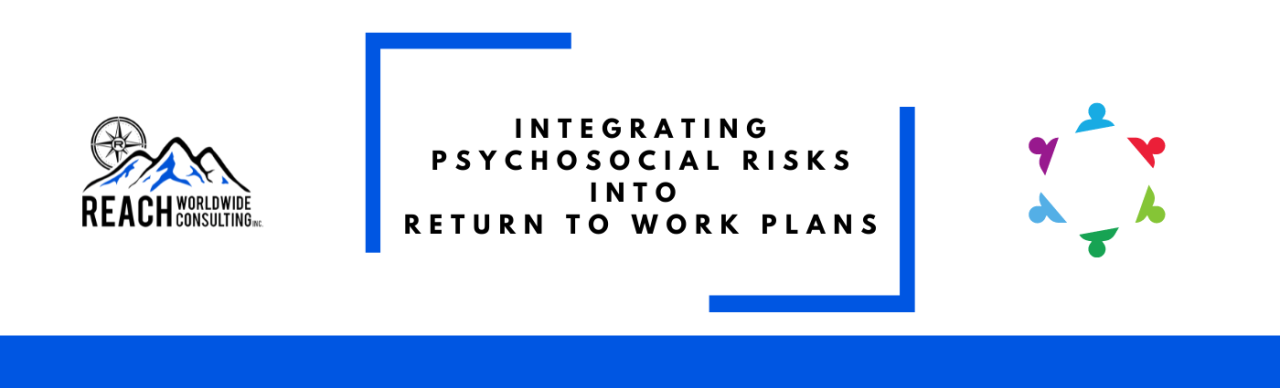 Integrating Psychosocial Risks Into Return to Work Plans Integrating Psychosocial Risks Into Return to Work Plans