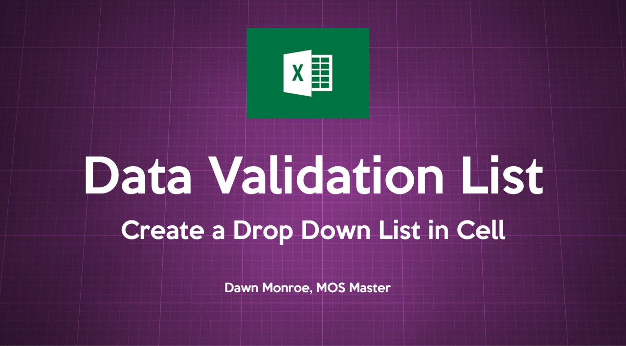 Create Data Validation Drop Down Lists in Excel cells Create Data Validation Drop Down Lists in Excel cells