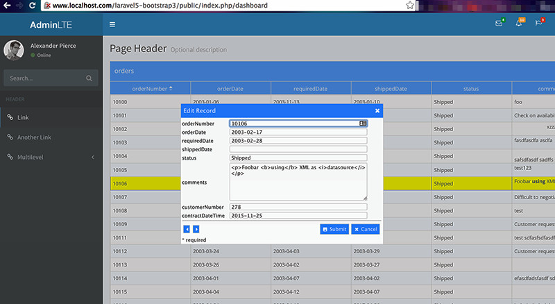 Complete Guide to phpGrid, Laravel 5 and Bootstrap 3 Integration for ... Complete Guide to phpGrid, Laravel 5 and Bootstrap 3 Integration for ...