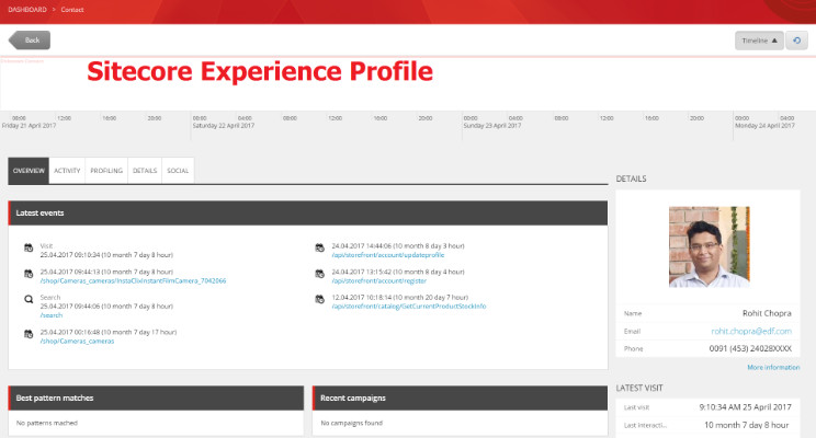 Sitecore Experience Profile - Single View for Customer Sitecore Experience Profile - Single View for Customer