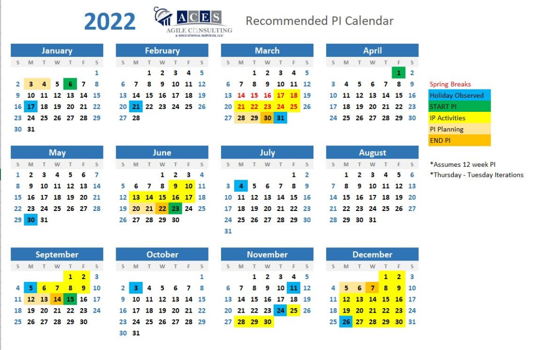 Program Increment (PI) Calendar Revisited Program Increment (PI) Calendar Revisited