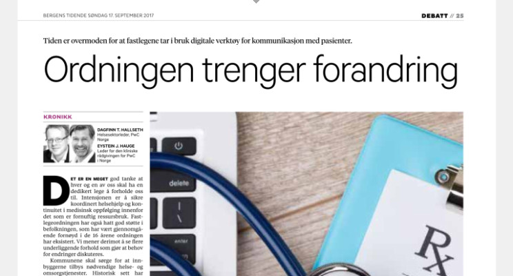 Fastlegeordningen er moden for revisjon (Kronikk i Bergens Tidende 17. ... Fastlegeordningen er moden for revisjon (Kronikk i Bergens Tidende 17. ...