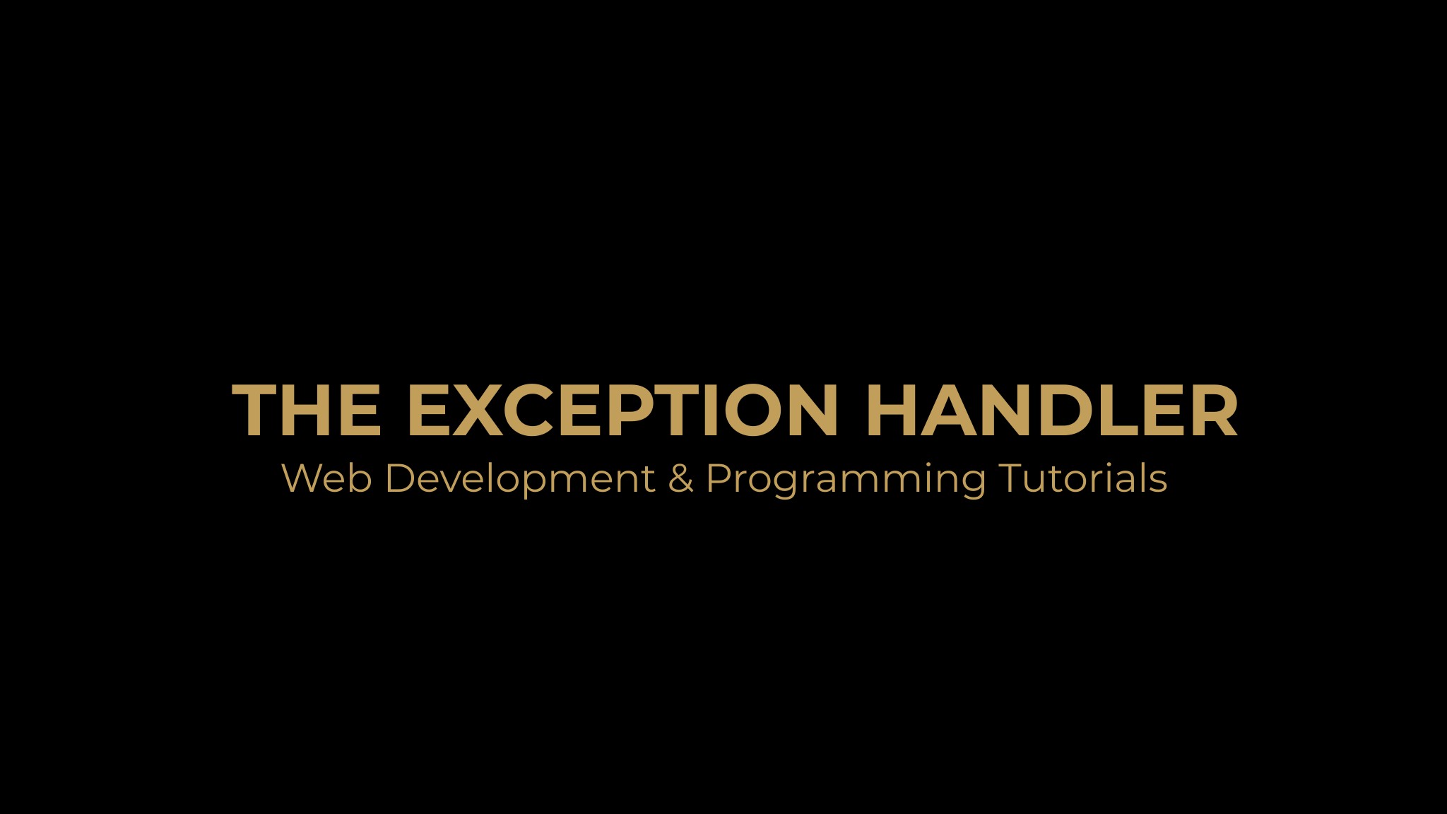 The Exception Handler on LinkedIn: #theexceptionhandler #go #golang # ... The Exception Handler on LinkedIn: #theexceptionhandler #go #golang # ...