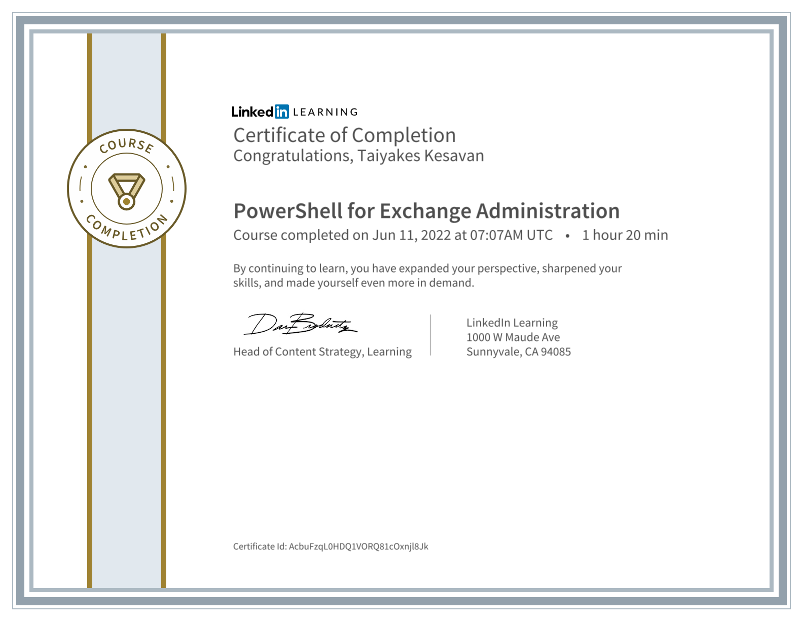 Taiyakes Kesavan on LinkedIn: Certificate of Completion Taiyakes Kesavan on LinkedIn: Certificate of Completion