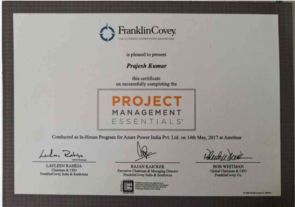 Prajesh Sachan on LinkedIn: #franklincovey Prajesh Sachan on LinkedIn: #franklincovey