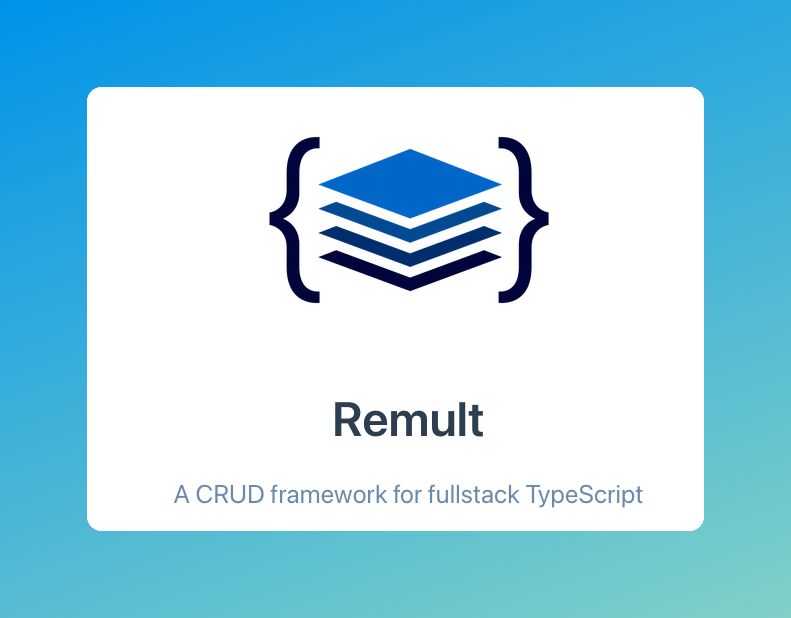 Michael Hoffmann on LinkedIn: 🛠️ Remult 👉🏻 A CRUD framework for ... Michael Hoffmann on LinkedIn: 🛠️ Remult 👉🏻 A CRUD framework for ...