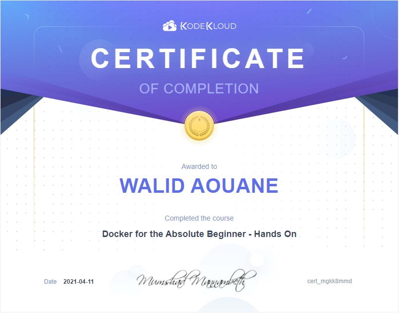 Walid AOUANE on LinkedIn: #docker #devops #kodekloud Walid AOUANE on LinkedIn: #docker #devops #kodekloud