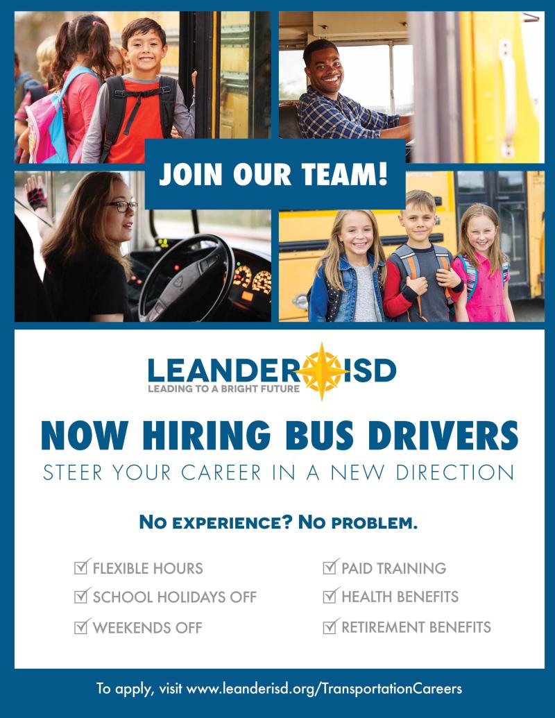 Leander ISD on LinkedIn: Leander ISD is hiring school bus drivers ... Leander ISD on LinkedIn: Leander ISD is hiring school bus drivers ...