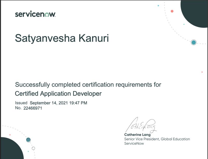 Anvesha Kanuri on LinkedIn: #servicenowcertification | 10 comments Anvesha Kanuri on LinkedIn: #servicenowcertification | 10 comments