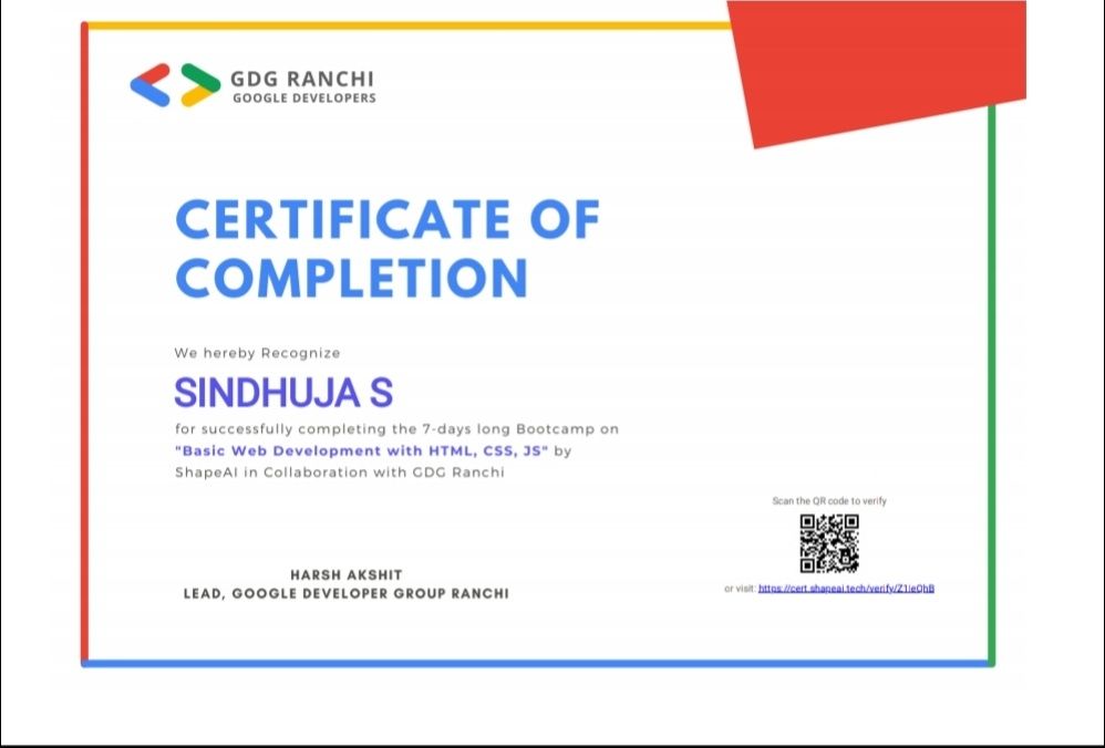 sindhuja sridhar on LinkedIn: Basic Web Development with HTML,CSS,JS sindhuja sridhar on LinkedIn: Basic Web Development with HTML,CSS,JS