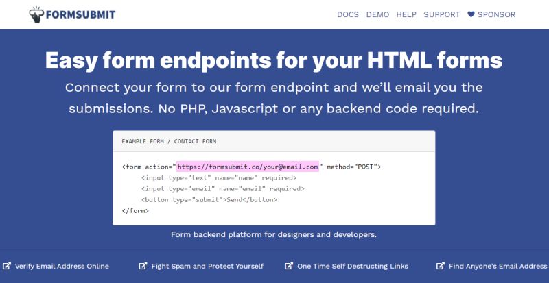 Devro LABS on LinkedIn: FormSubmit | Easy to use form backend - form ... Devro LABS on LinkedIn: FormSubmit | Easy to use form backend - form ...