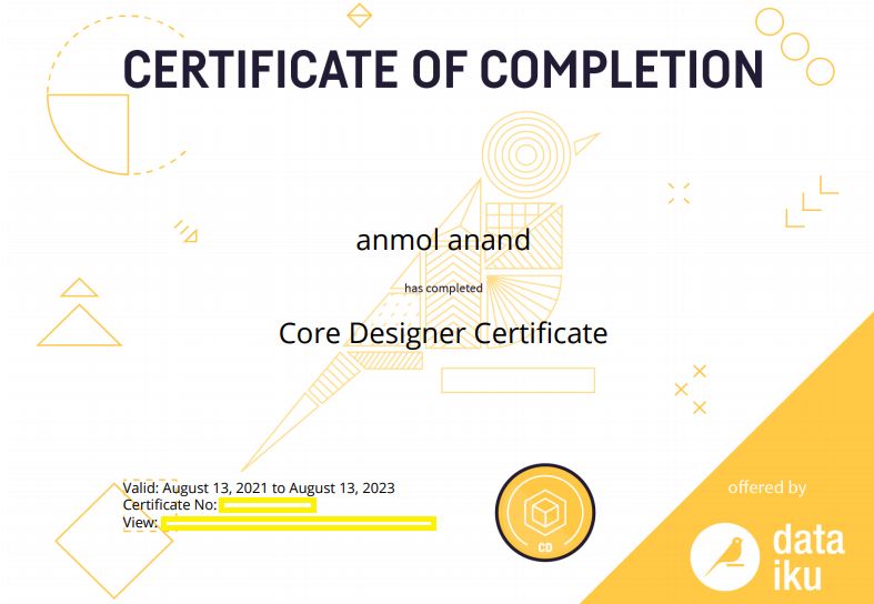 ANMOL ANAND on LinkedIn: Completed dataiku Core Designer Certification ANMOL ANAND on LinkedIn: Completed dataiku Core Designer Certification