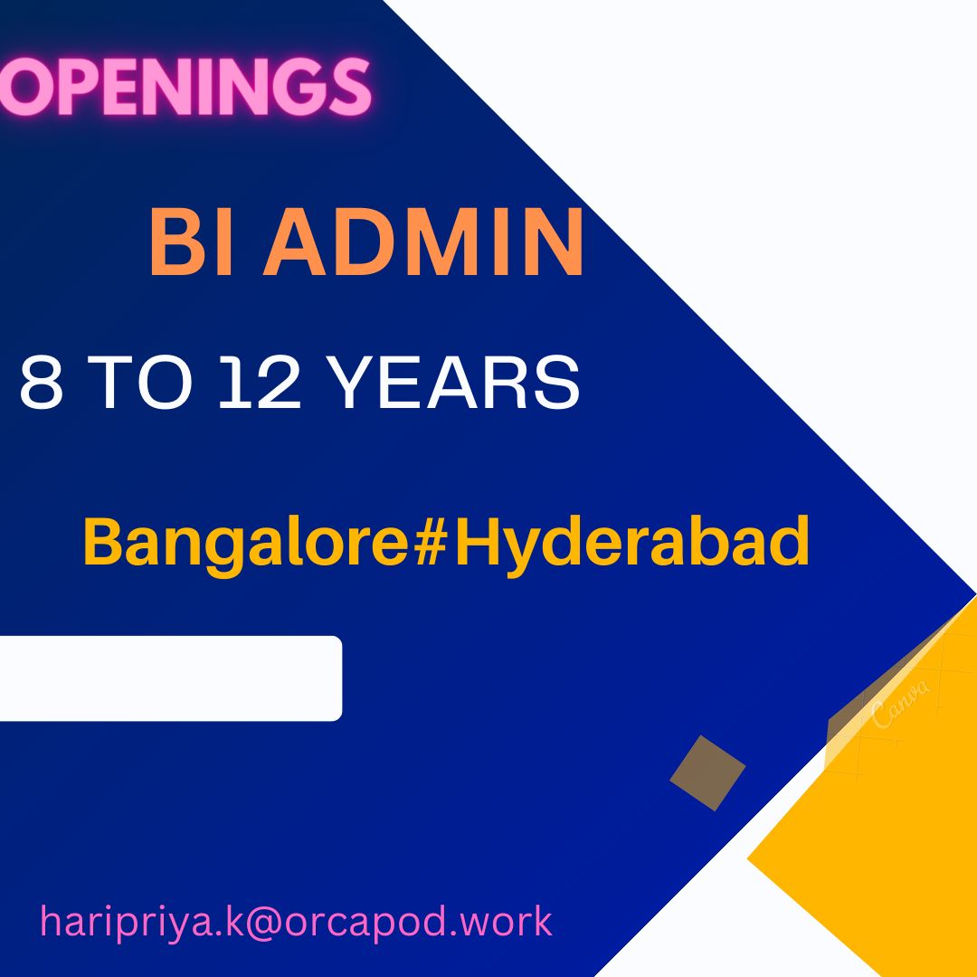 Haripriya K on LinkedIn: #bi #bi #bangalore #hyderabad Haripriya K on LinkedIn: #bi #bi #bangalore #hyderabad