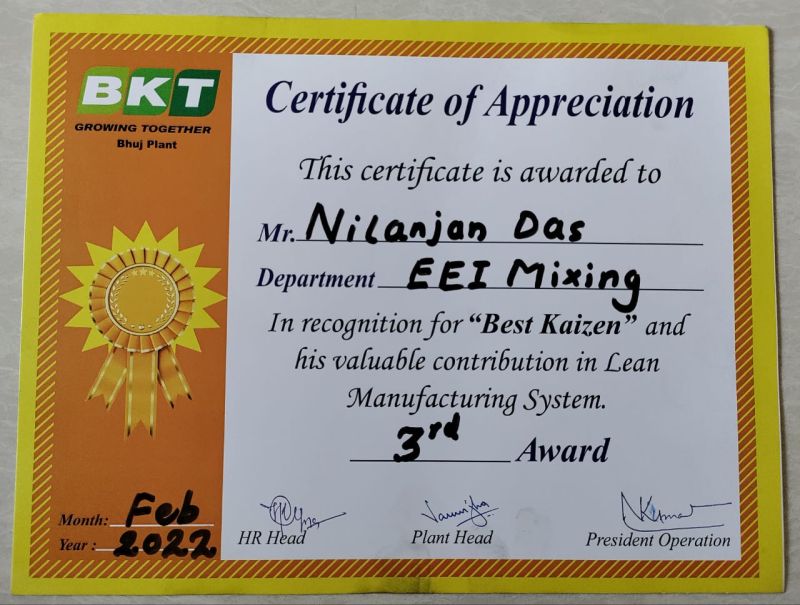 Nilanjan Das on LinkedIn: Best Kaizen Award | 17 comments Nilanjan Das on LinkedIn: Best Kaizen Award | 17 comments