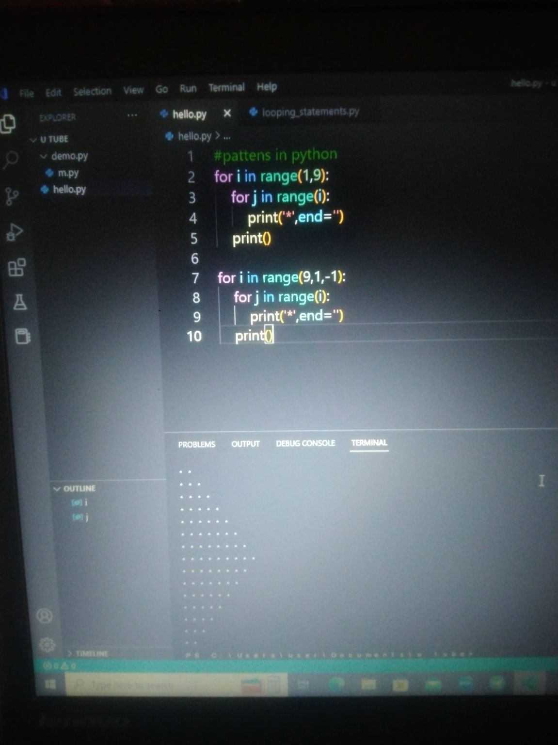 Mahesh Mahi on LinkedIn: Task 9 patterns in python Kiran Sagar PythonLife Mahesh Mahi on LinkedIn: Task 9 patterns in python Kiran Sagar PythonLife