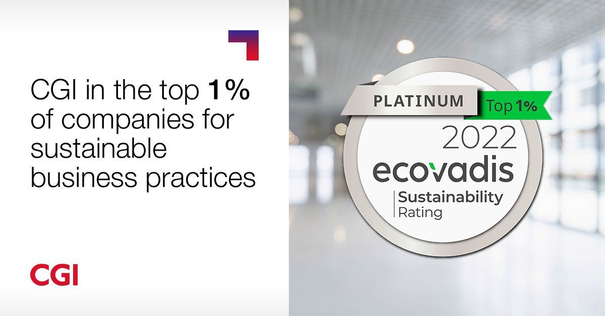 CGI Danmark on LinkedIn: CGI awarded platinum rating by EcoVadis ... CGI Danmark on LinkedIn: CGI awarded platinum rating by EcoVadis ...