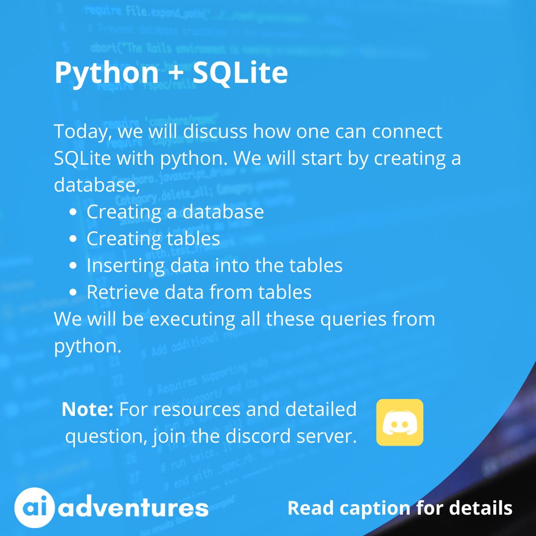 aiadventures on LinkedIn: #python #sqlite #database #sql #programming # ... aiadventures on LinkedIn: #python #sqlite #database #sql #programming # ...