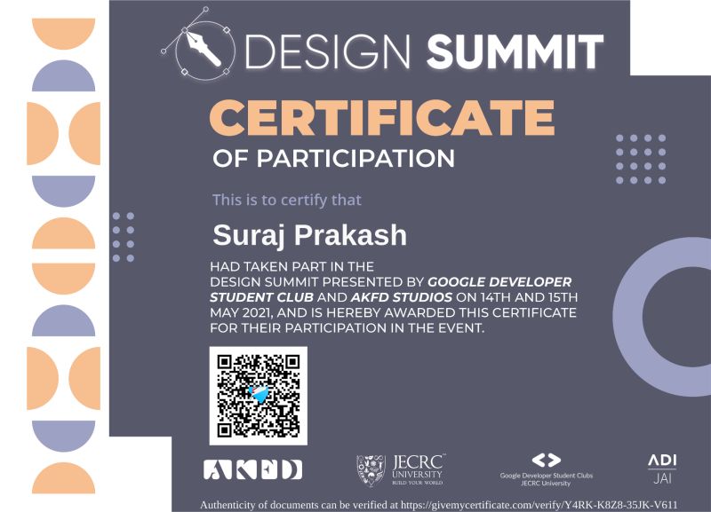 Suraj Prakash on LinkedIn: #design #summit #dsc #google #jecrc # ... Suraj Prakash on LinkedIn: #design #summit #dsc #google #jecrc # ...