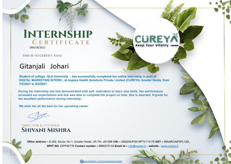 Gitanjali Johari on LinkedIn: Great learning experience during the ... Gitanjali Johari on LinkedIn: Great learning experience during the ...