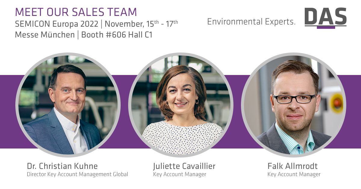 DAS Environmental Expert GmbH on LinkedIn: SEMICON Europa 2022 … 15.11. ... DAS Environmental Expert GmbH on LinkedIn: SEMICON Europa 2022 … 15.11. ...