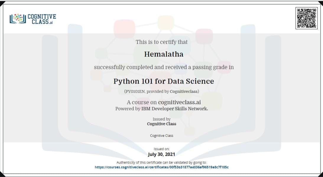 Hemalatha .S on LinkedIn: #python #learningeveryday Hemalatha .S on LinkedIn: #python #learningeveryday