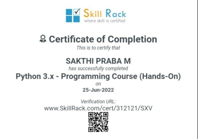 Sakthipraba Manjunath on LinkedIn: #skillrack #pythonprogramming # ... Sakthipraba Manjunath on LinkedIn: #skillrack #pythonprogramming # ...