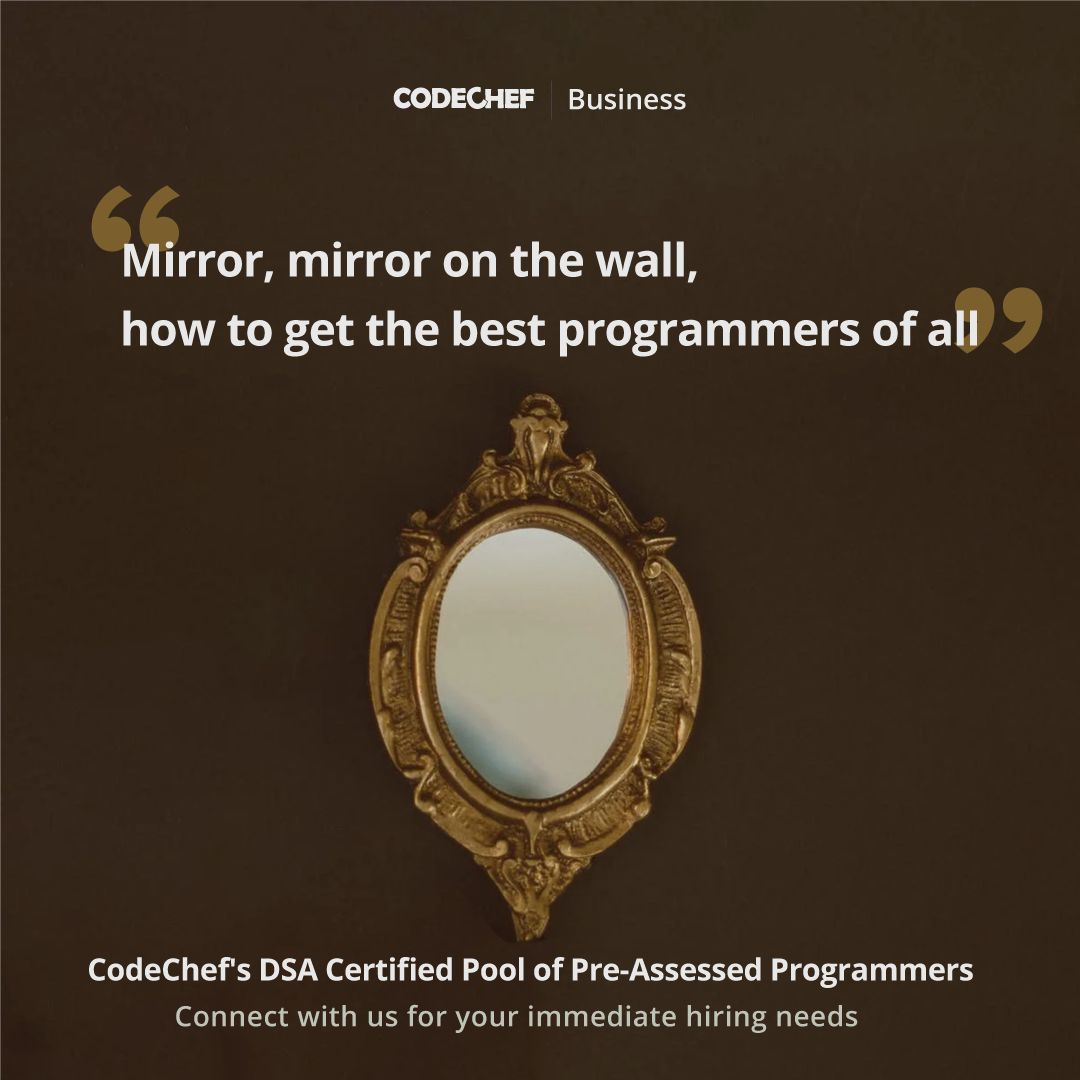 CodeChef on LinkedIn: #coding #programmers #dsa CodeChef on LinkedIn: #coding #programmers #dsa