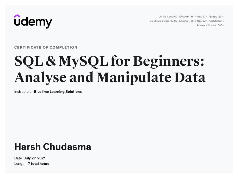 Harsh Chudasma on LinkedIn: #sql #mysqldba #database Harsh Chudasma on LinkedIn: #sql #mysqldba #database