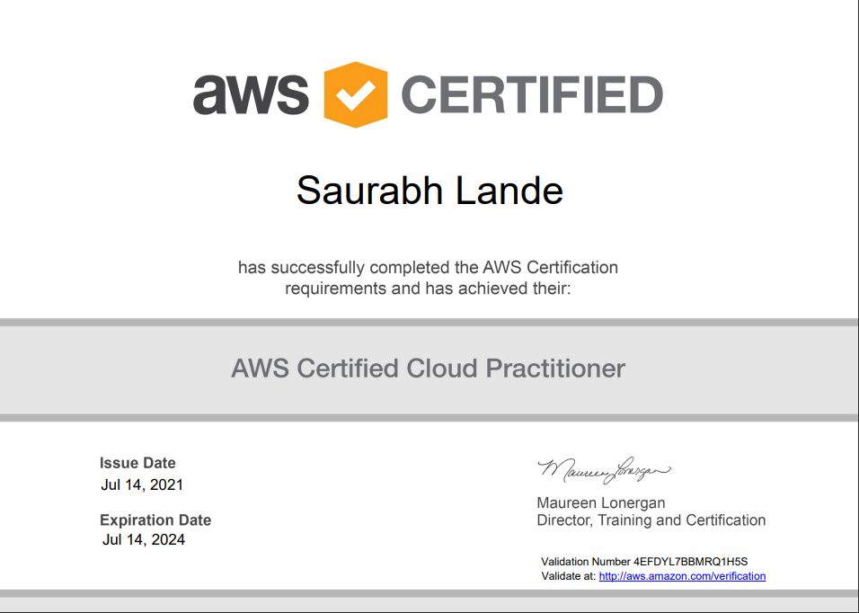 Saurabh Lande on LinkedIn: #aws #certification #awscloud #awscommunity ... Saurabh Lande on LinkedIn: #aws #certification #awscloud #awscommunity ...