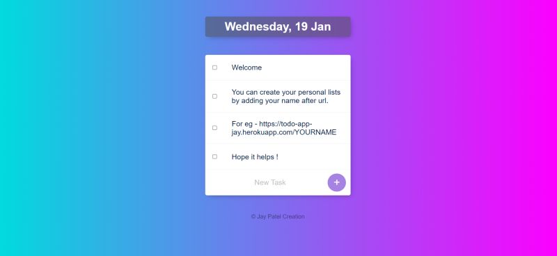 Jay Patel on LinkedIn: #todolist #fullstackwebapp #nodejs #webdevelopment Jay Patel on LinkedIn: #todolist #fullstackwebapp #nodejs #webdevelopment
