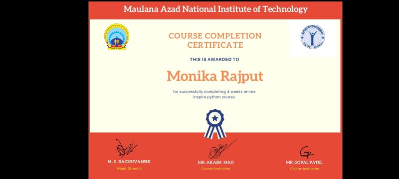 Monika Rajput on LinkedIn: #python #pythonprogramming #certification Monika Rajput on LinkedIn: #python #pythonprogramming #certification