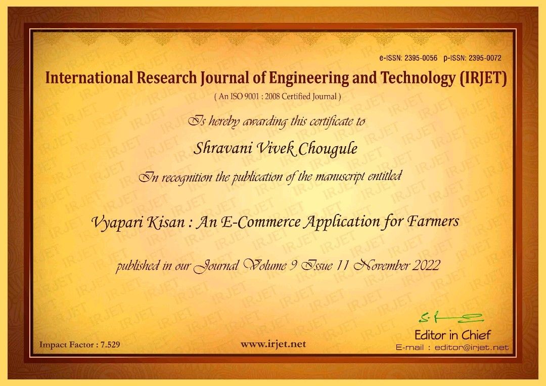 Shravani Chougule on LinkedIn: #irjet #project Shravani Chougule on LinkedIn: #irjet #project