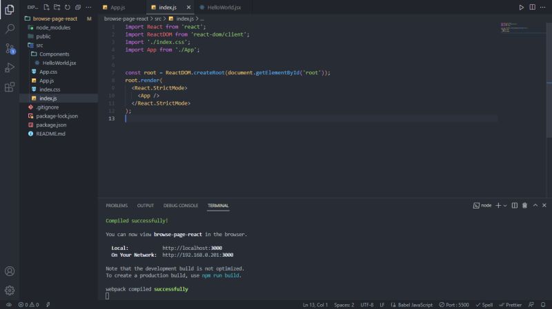 Siddhesh Redkar on LinkedIn: #react #learning #vscode #javascript #coding Siddhesh Redkar on LinkedIn: #react #learning #vscode #javascript #coding