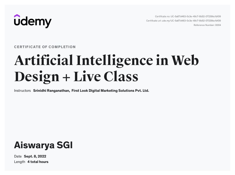 Aiswarya I on LinkedIn: #udemy #aiinwebdesign Aiswarya I on LinkedIn: #udemy #aiinwebdesign