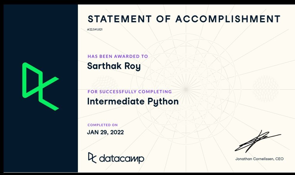 Sarthak Roy on LinkedIn: #pythonprogramming #python #intermediatepython Sarthak Roy on LinkedIn: #pythonprogramming #python #intermediatepython