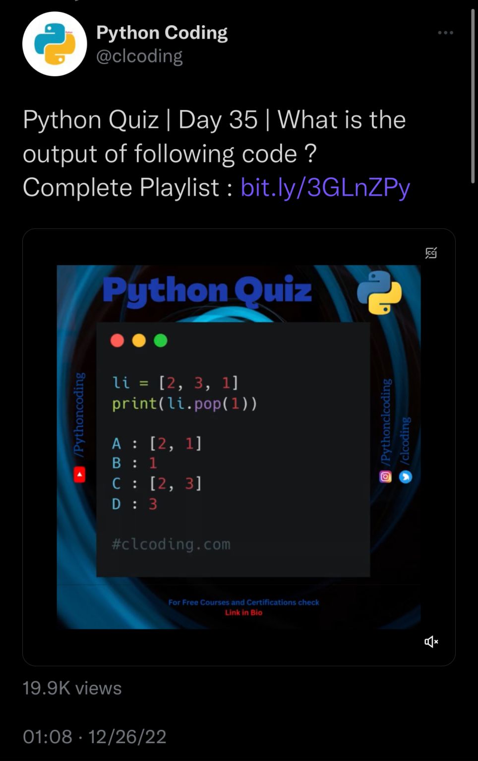 Stephen W. on LinkedIn: #python #pythonquiz Stephen W. on LinkedIn: #python #pythonquiz