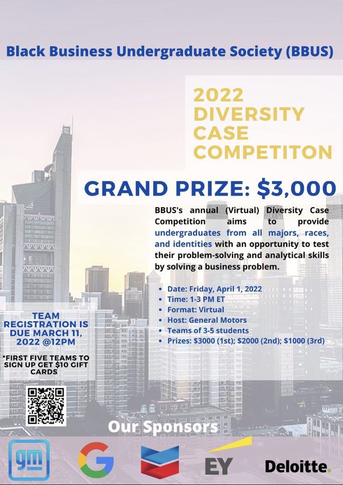 BBUS Umich on LinkedIn: BBUS 2022 CASE COMPETITION: TEAM REGISTRATION ... BBUS Umich on LinkedIn: BBUS 2022 CASE COMPETITION: TEAM REGISTRATION ...
