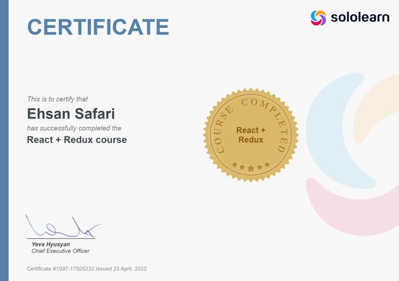 Ehsan Safari on LinkedIn: #javascript #reactjs #redux #sololearn # ... Ehsan Safari on LinkedIn: #javascript #reactjs #redux #sololearn # ...
